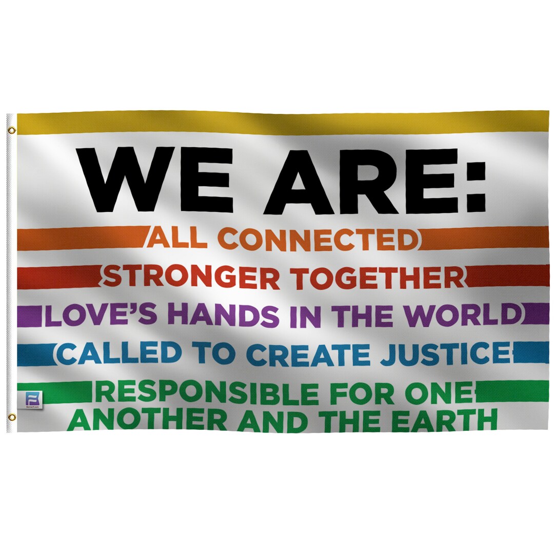 WE ARE Social Equality Flag - Polyester Banner With Canvas Header ...