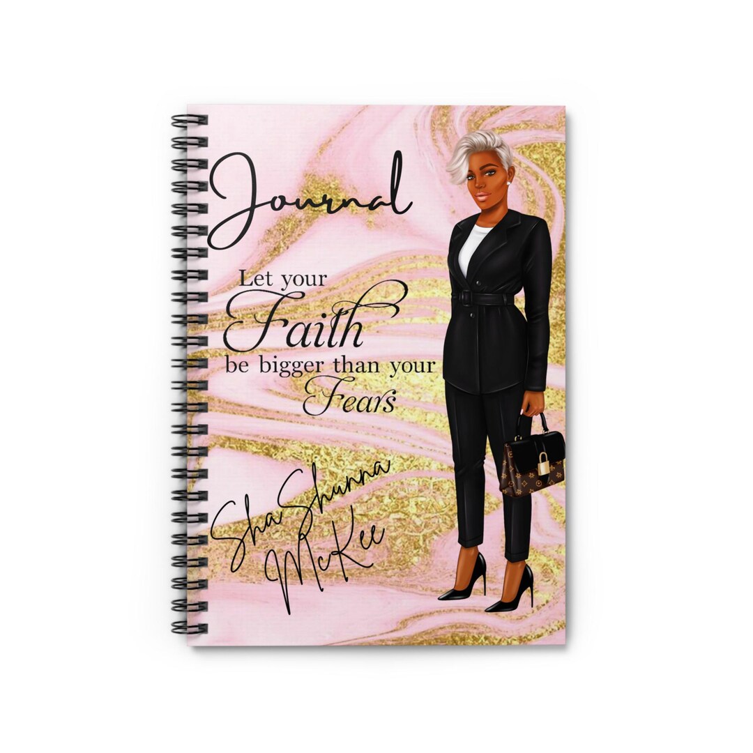 Pink Marble Personalized Spiral Notebook Ruled Line, Custom Journal ...