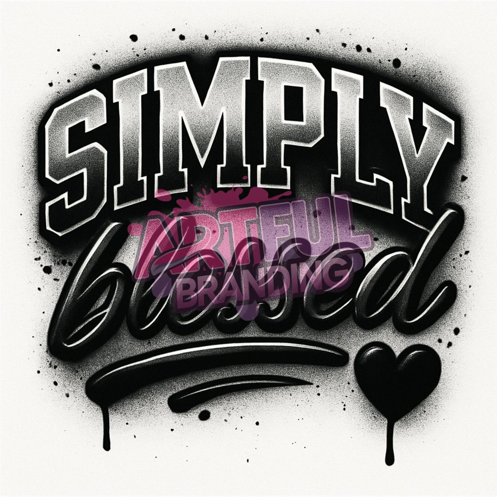 Simply Blessed Graffiti-style Digital Download | Bold Urban Typography ...