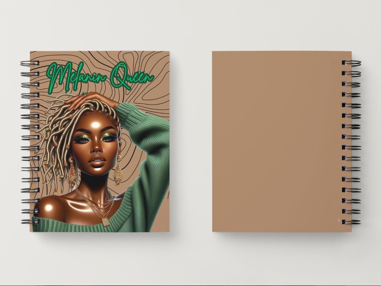 Melanin Queen Notebook Cover | African American Beauty Journal ...