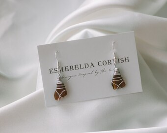 Cornish Sea Glass Sterling Silver Earrings / Handmade Jewelry From ...