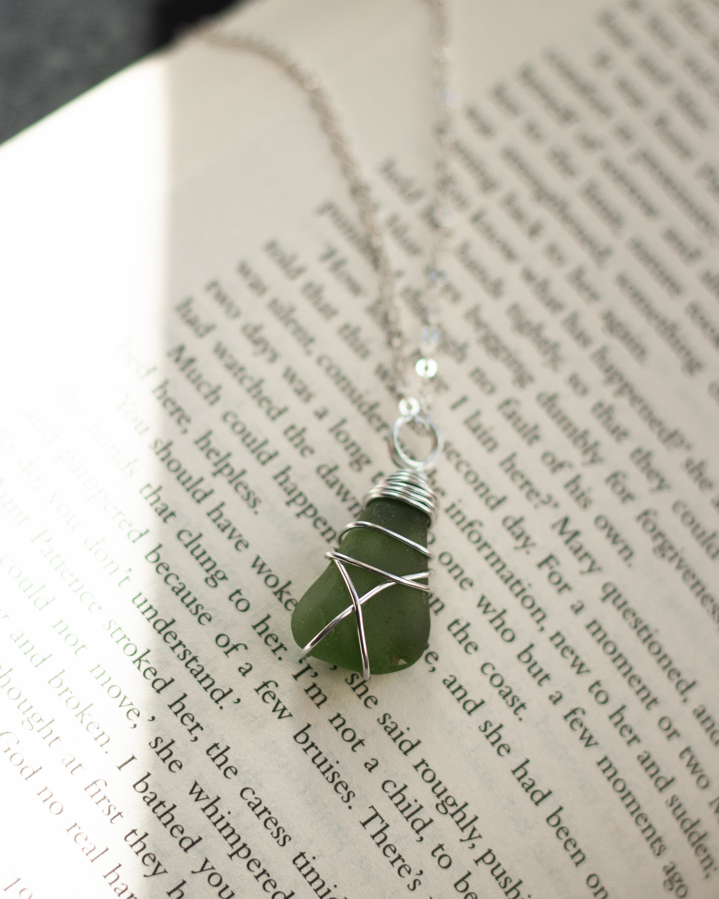 Cornish Sea Glass Silver Necklace / Handmade jewelry from | Etsy