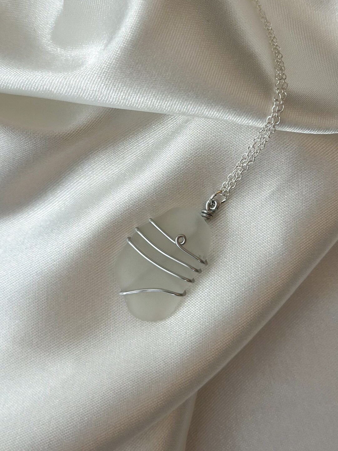 Cornish Sea Glass Silver Necklace / Handmade Jewelry From Cornwall ...
