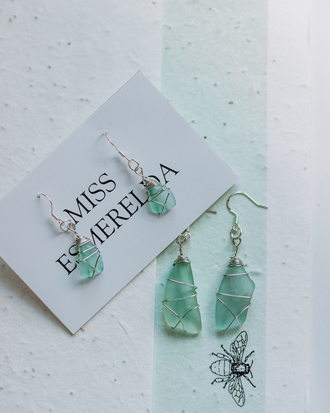 Cornish Sea Glass Sterling Silver Earrings / Handmade Jewellery From ...