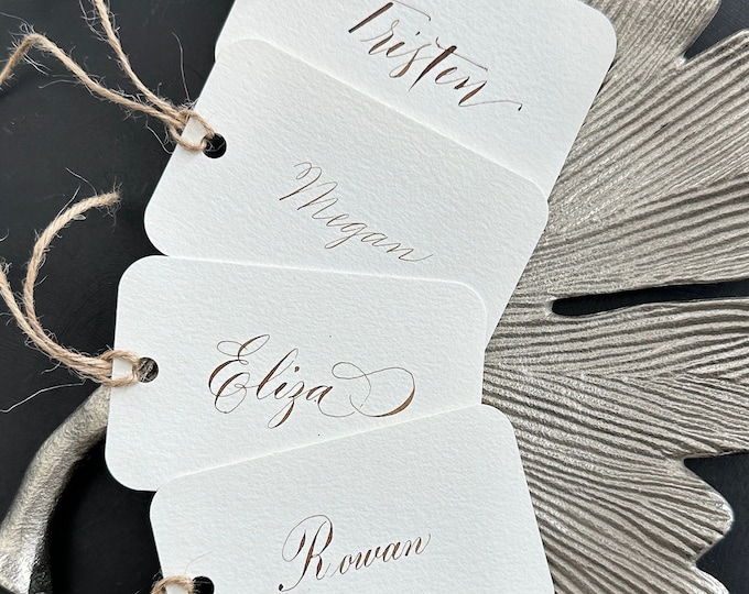 Custom Lettered Tag hand Written Names in Your Choice of Calligraphy ...