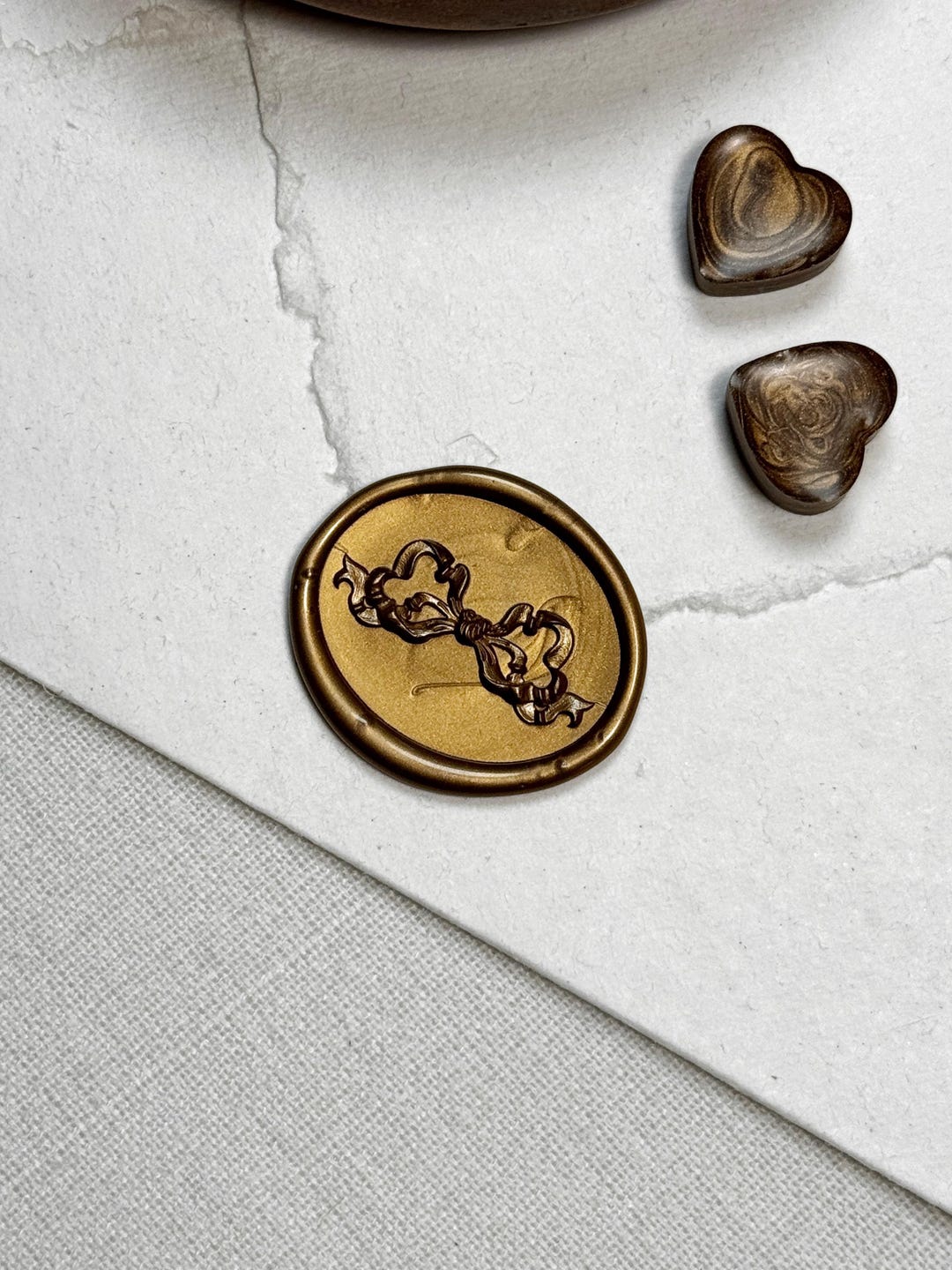 3D Bow Wax Seal Sticker - Adhesive Backing - Just Peel and Apply to ...