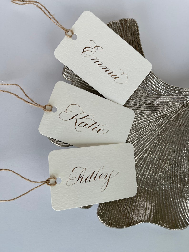 Custom Lettered Tag hand Written Names in Your Choice of - Etsy