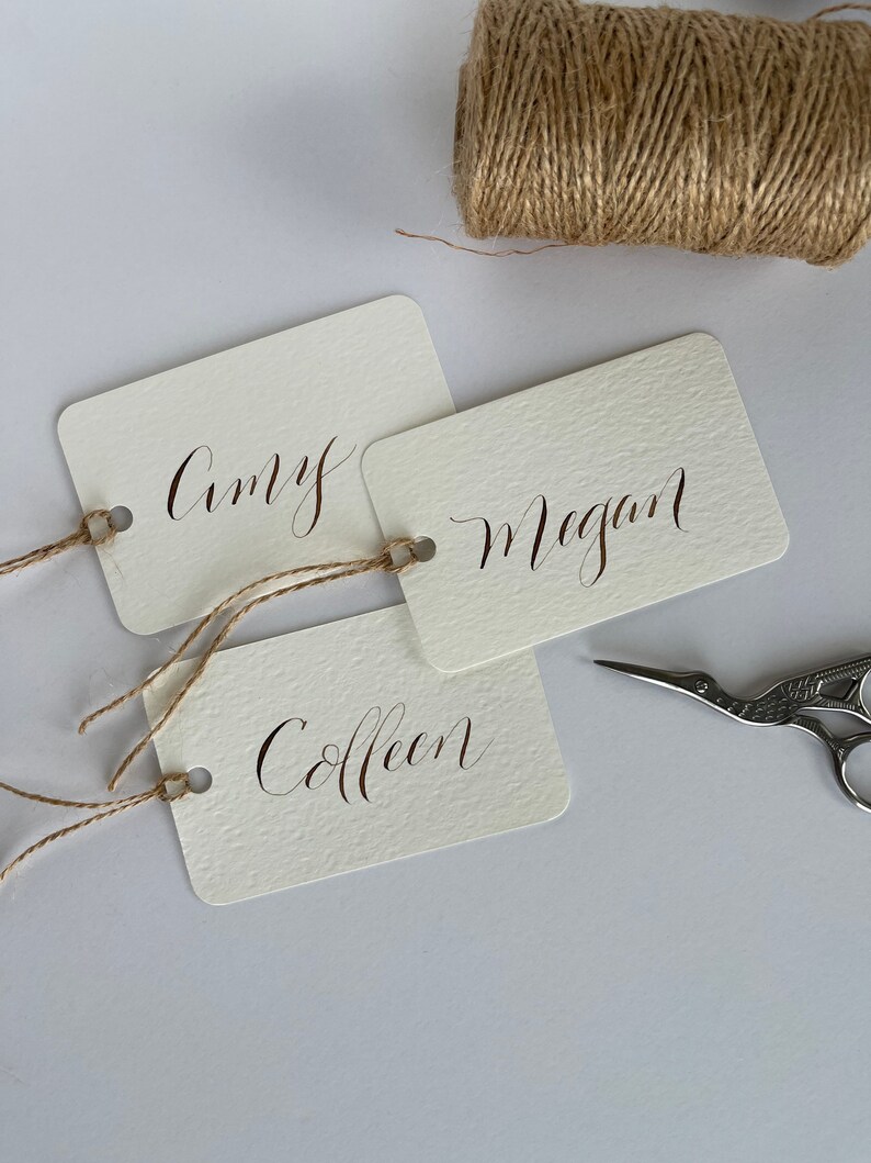 Custom Lettered Tag hand Written Names in Your Choice of - Etsy
