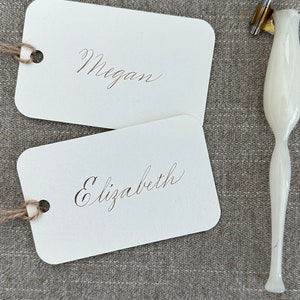 Custom Lettered Tag -hand Written Names in Your Choice of Calligraphy ...