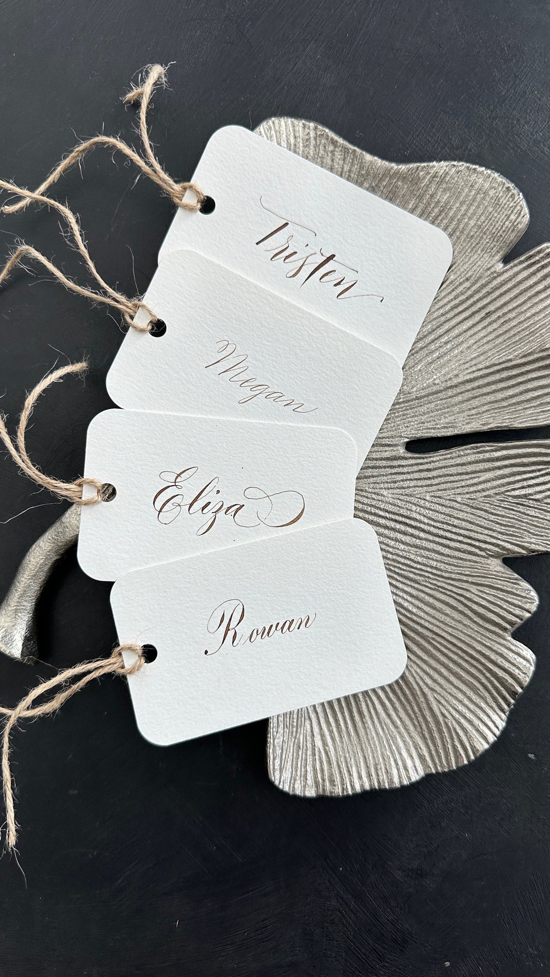 Custom Lettered Tag -hand Written Names in Your Choice of Calligraphy ...