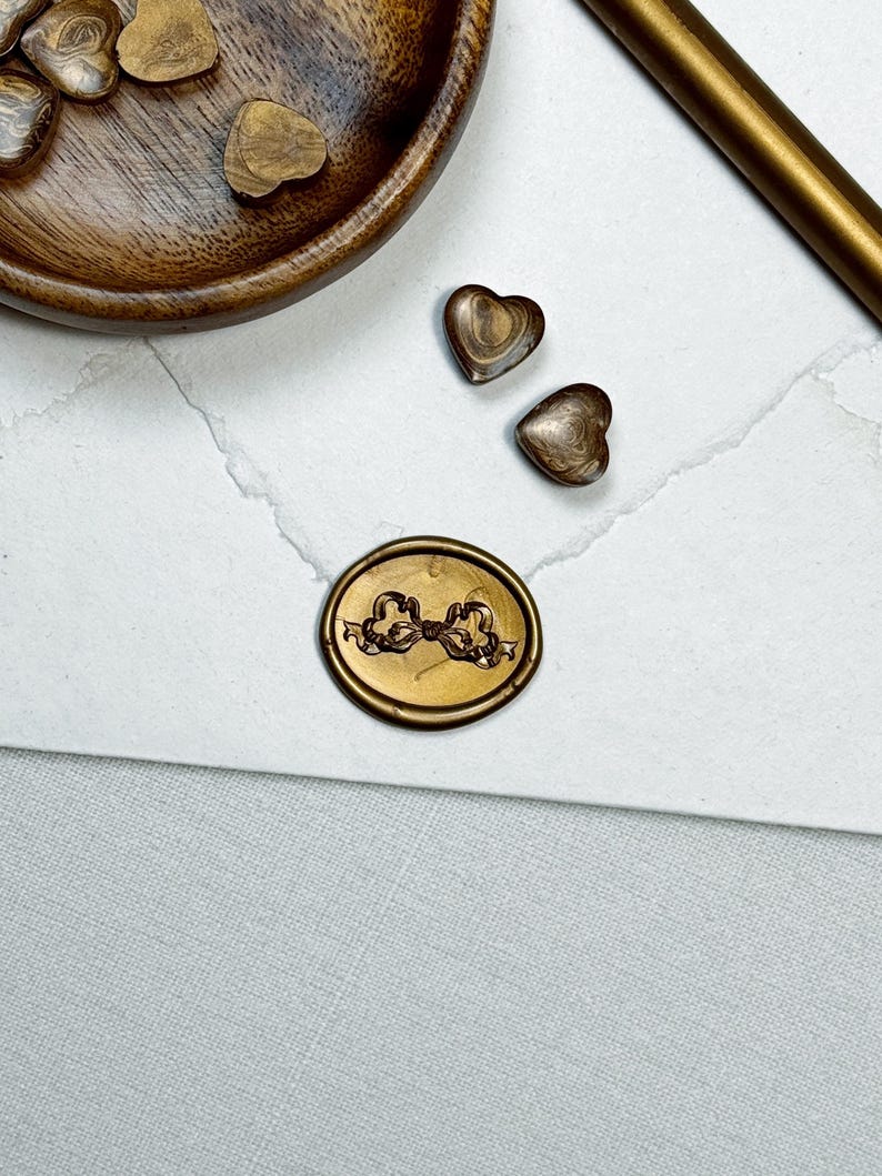 3D Bow Wax Seal Sticker - Adhesive Backing - Just Peel and Apply to ...