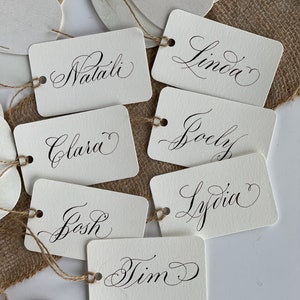 Custom Lettered Tag hand Written Names in Your Choice of - Etsy