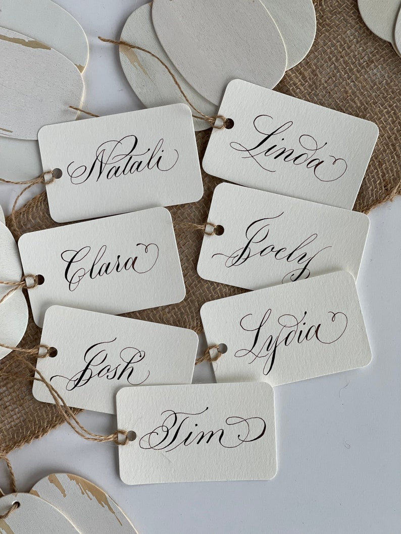 Custom Lettered Tag hand Written Names in Your Choice of - Etsy