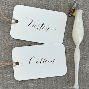Custom Lettered Tag -hand Written Names in Your Choice of Calligraphy ...