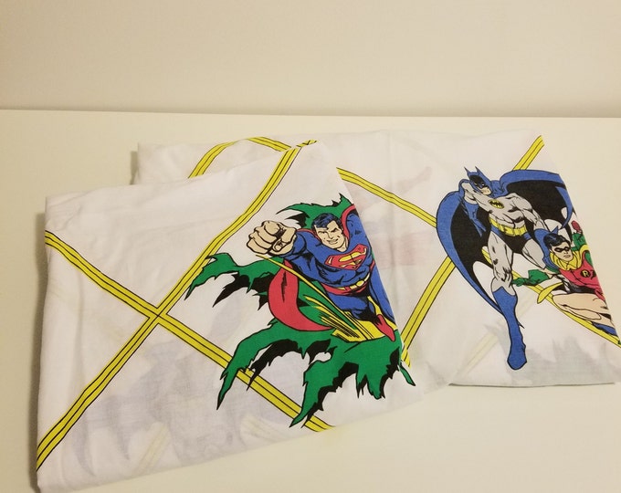 1990 DC Justice League Super Hero Double/full Bedsheets, Double Fitted ...