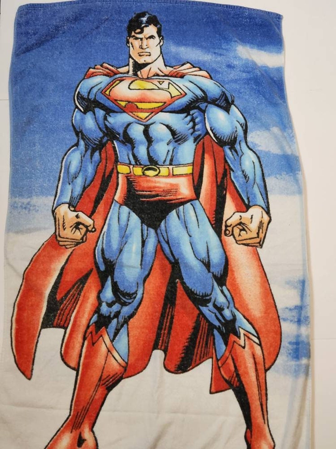 Superman Towel, 2000s Superman, Super Hero DC Graphic Print Bath Towel ...