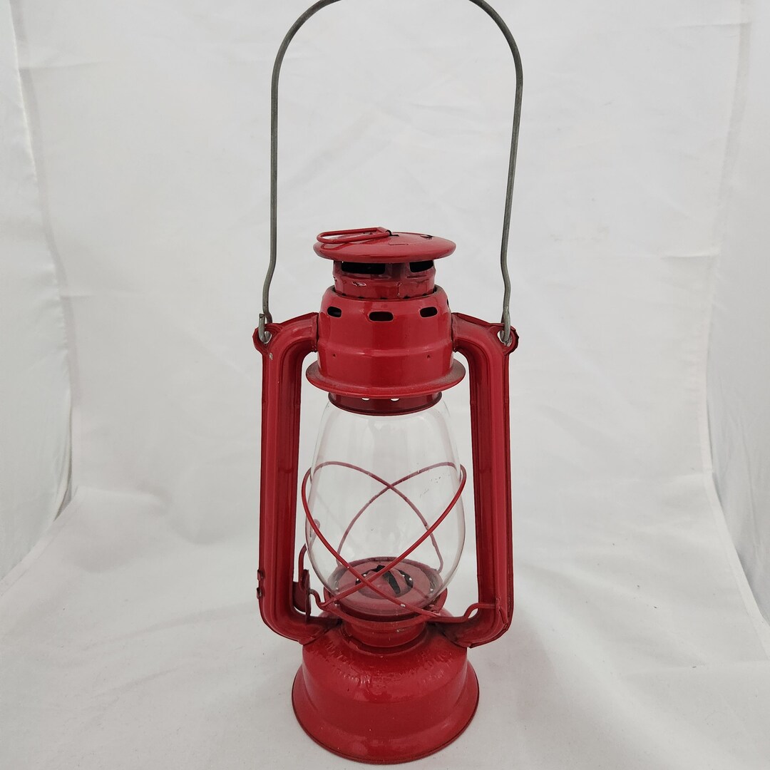 Vintage Globe Brand Red Metal Kerosene Lantern Made in Hong Kong - Etsy