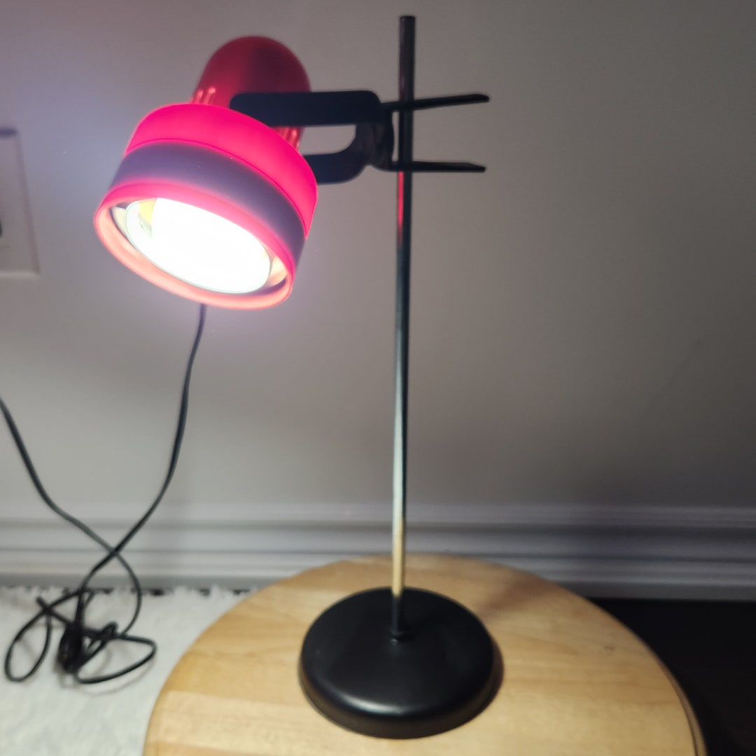Vintage Adjustable Desk Task Spotlight Red Metal Lamp - Etsy