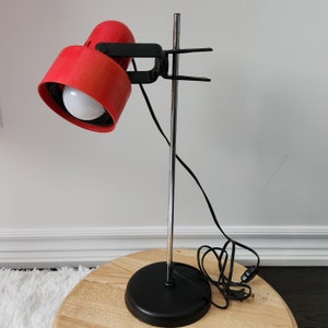 Vintage Adjustable Desk Task Spotlight Red Metal Lamp - Etsy