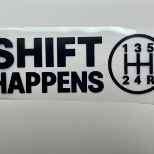 SHIFT HAPPENS Upside Down Jeep Decal – Funny 3x9 Gear Shift Sticker for ...