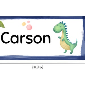 Classroom Name Tags Template Dinosaur | Editable | Printable ...