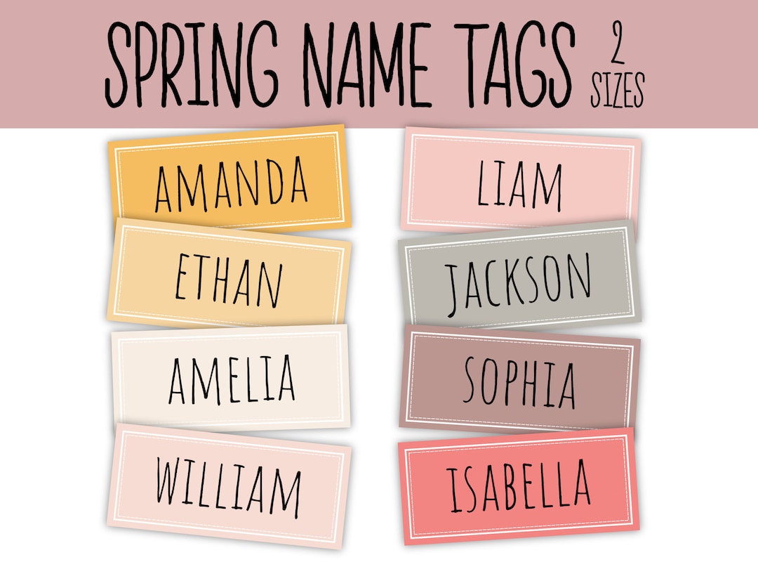 Classroom Name Tags Template Pastel Editable | Printable | Elementary ...