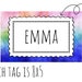 Classroom Name Tags Template Watercolor | Editable | Printable ...