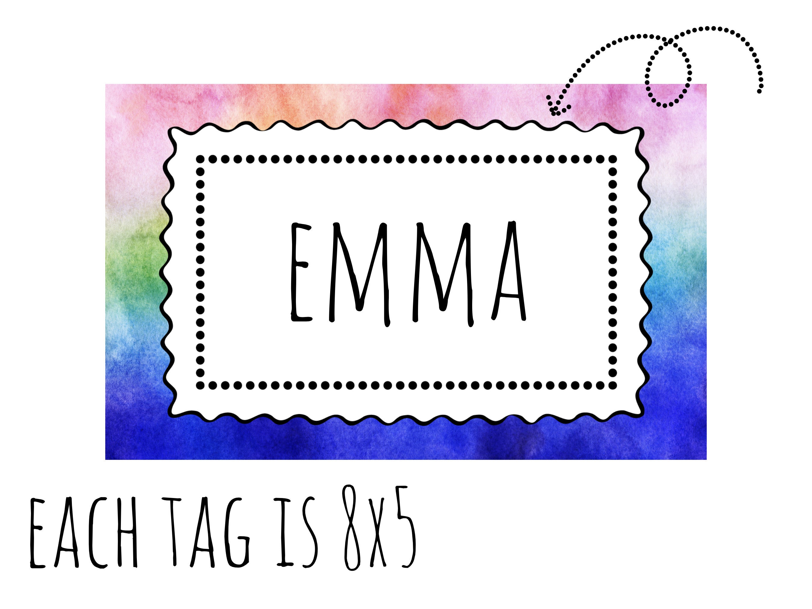 Classroom Name Tags Template Watercolor | Editable | Printable ...