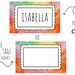 Classroom Name Tags Template Watercolor | Editable | Printable ...