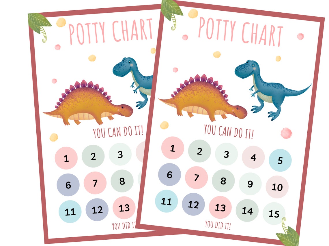 Potty Chart Dinosaurs Printable Potty Training Chart - Etsy