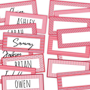 Valentine's Name Tags Template Classroom Editable | Printable ...
