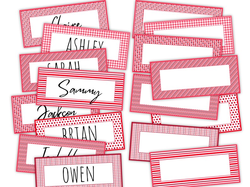 Valentine's Name Tags Template Classroom Editable | Printable ...