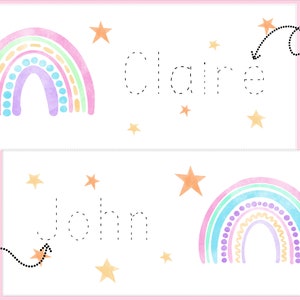 Classroom Name Tags Template Rainbow | Editable | Printable | Classroom ...