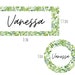 Classroom Name Tags Template Greenery Botanical Leafy Editable ...