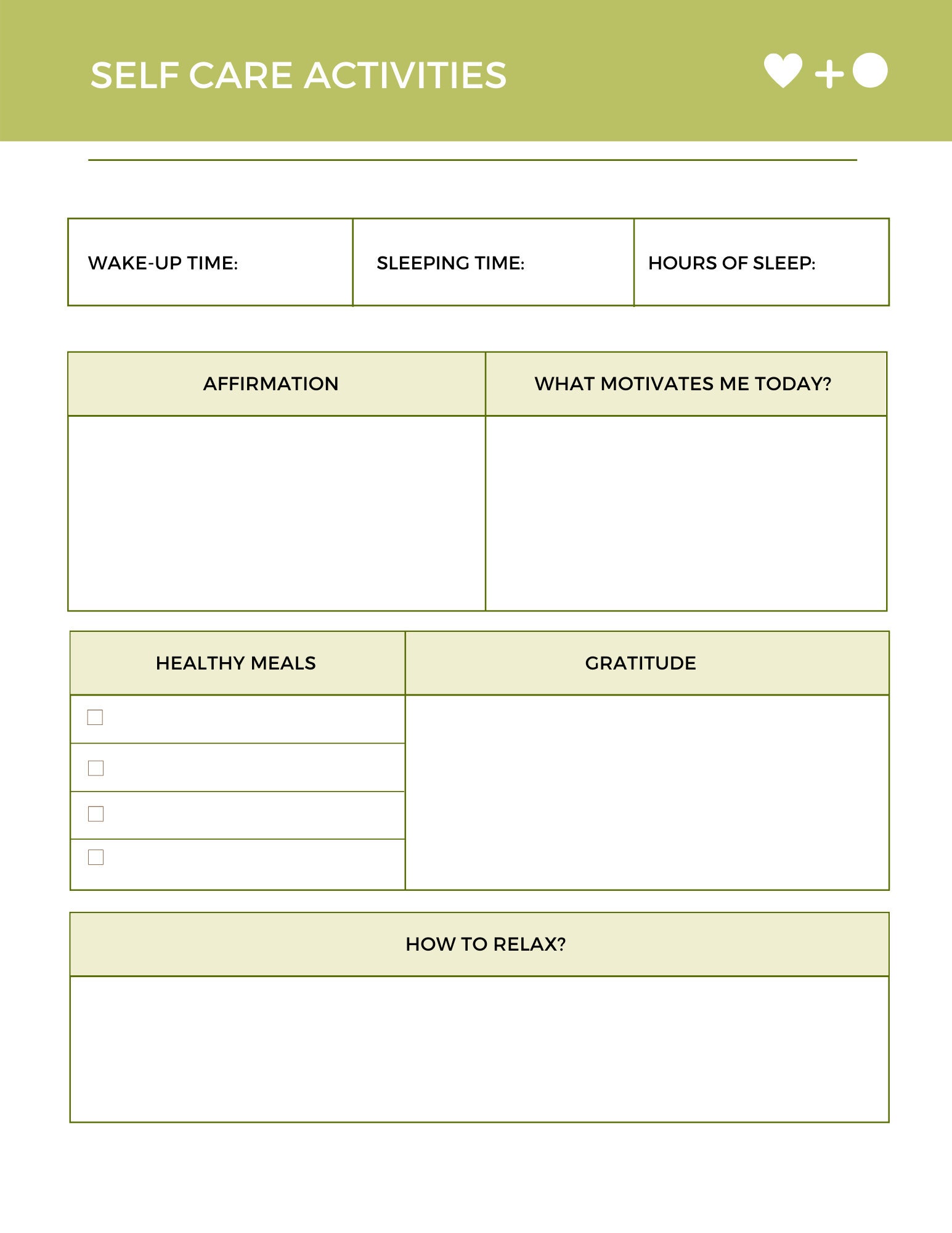 Self Care Journal Canva Template Instant Download Self Care Planner ...