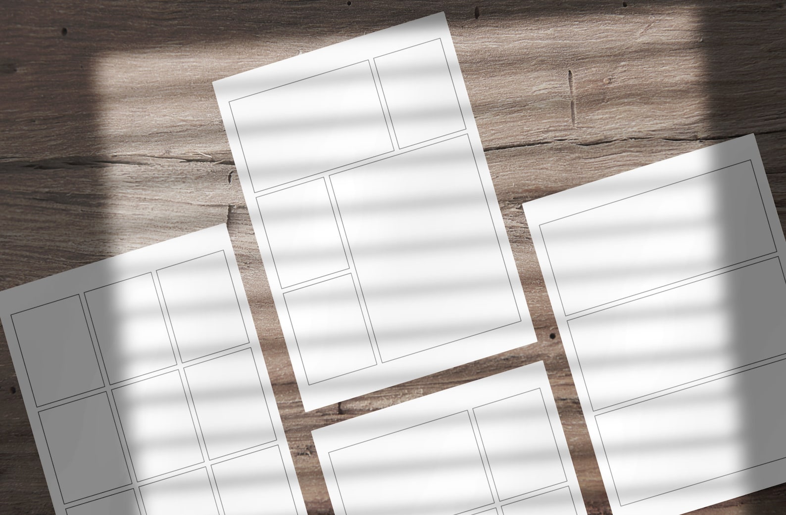 4 Blank Comic Book Templates | Printable PDF | Cartoon Template ...