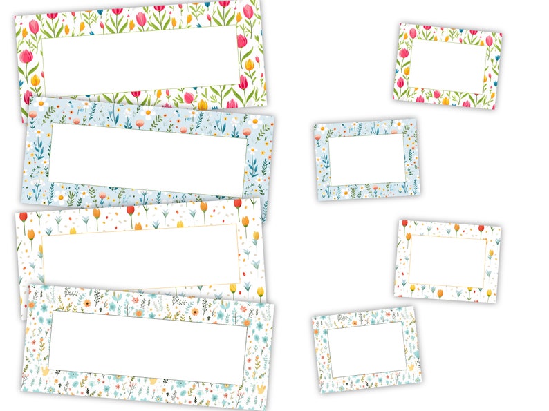 Classroom Name Tags Template Floral Flowers Editable | Printable ...