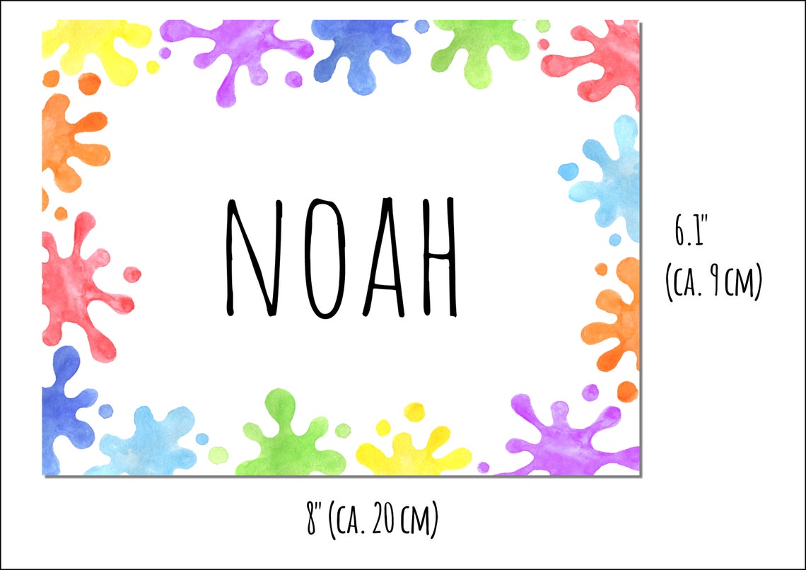 Classroom Name Tags Template Watercolor | Editable | Printable ...