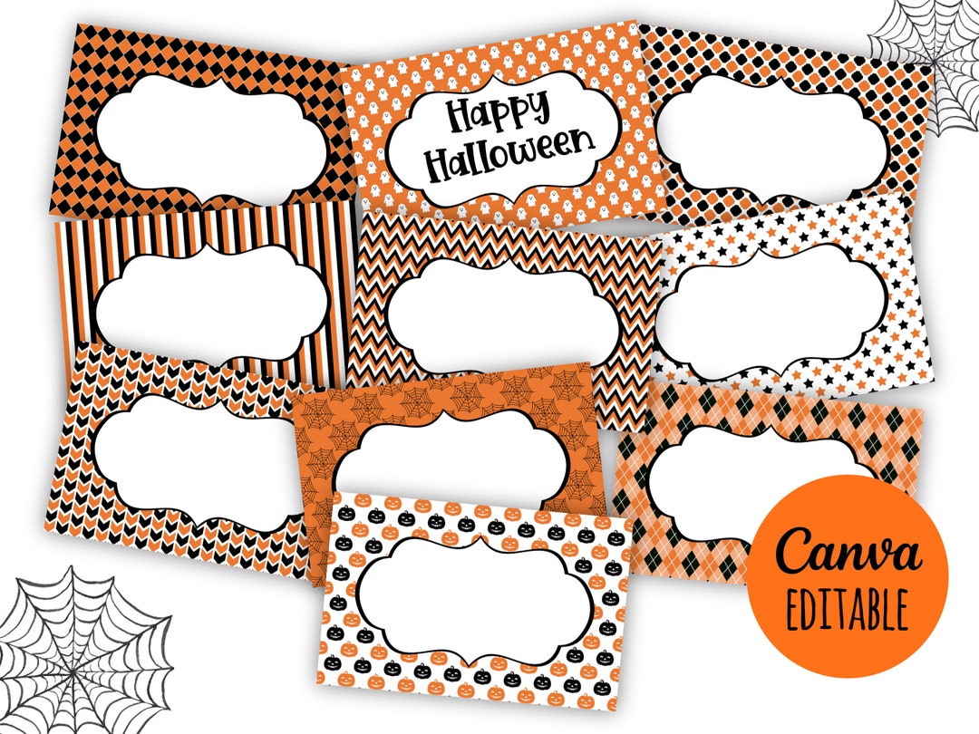 Halloween Treat Tags | Favor Tags | Printable | Editable | Cookie Tag ...