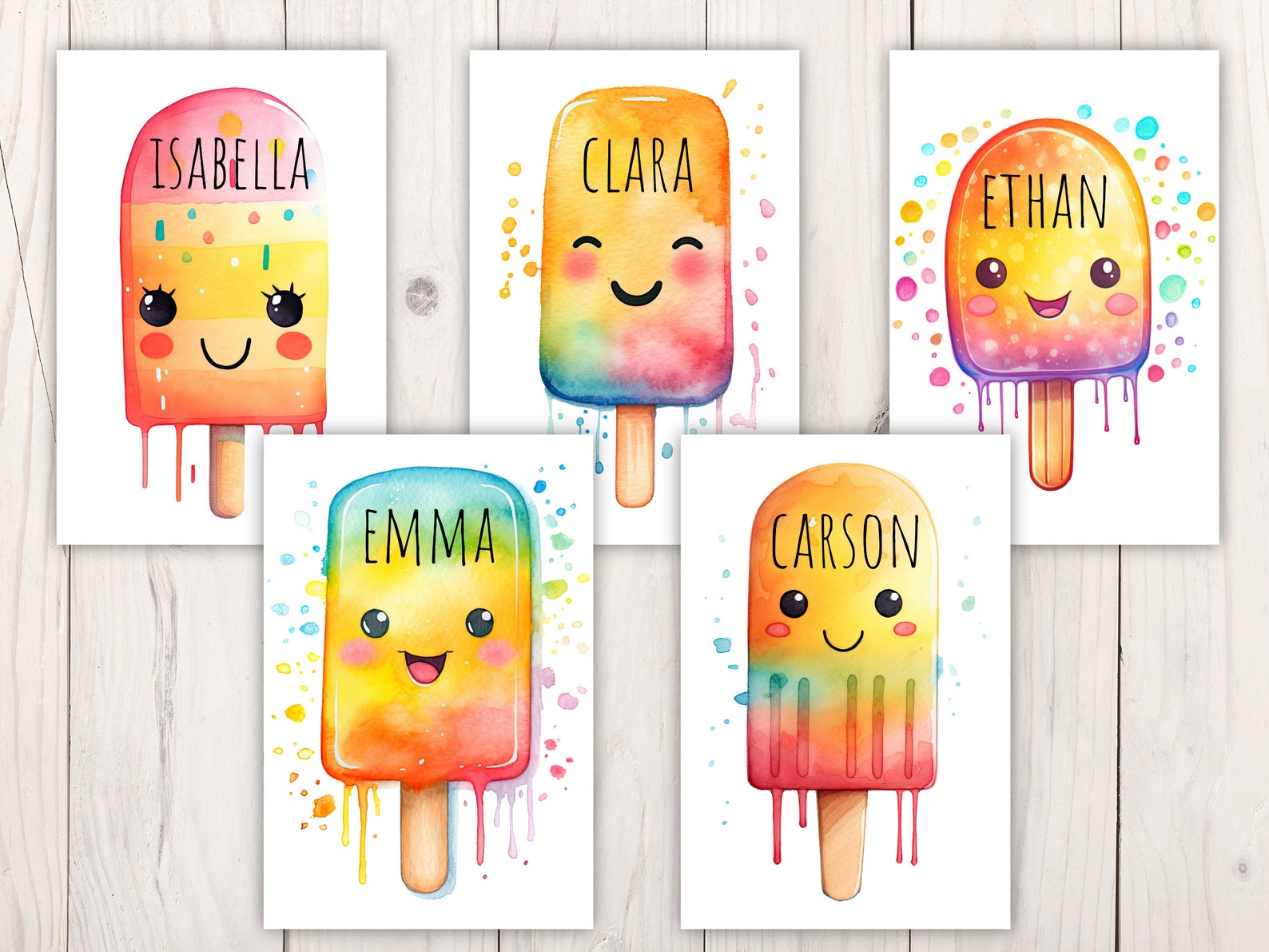 Classroom Name Tags Template Popsicles | Editable | Printable ...