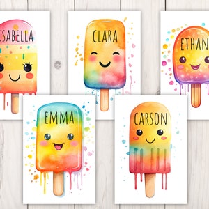 Classroom Name Tags Template Popsicles | Editable | Printable ...