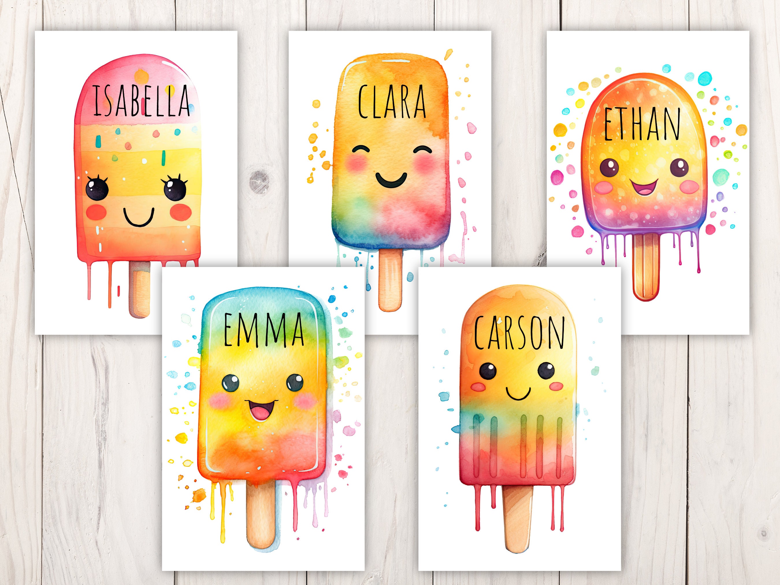 Classroom Name Tags Template Popsicles | Editable | Printable ...