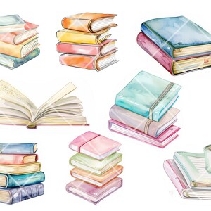 School Supplies Clipart, Watercolor Pngs, Instant Download, Classroom ...