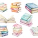 School Supplies Clipart, Watercolor Pngs, Instant Download, Classroom ...