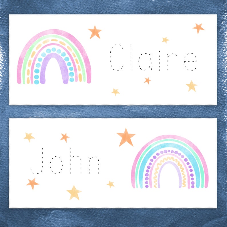 Classroom Name Tags Template Rainbow | Editable | Printable | Classroom ...