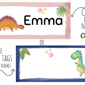 Classroom Name Tags Template Dinosaur | Editable | Printable ...