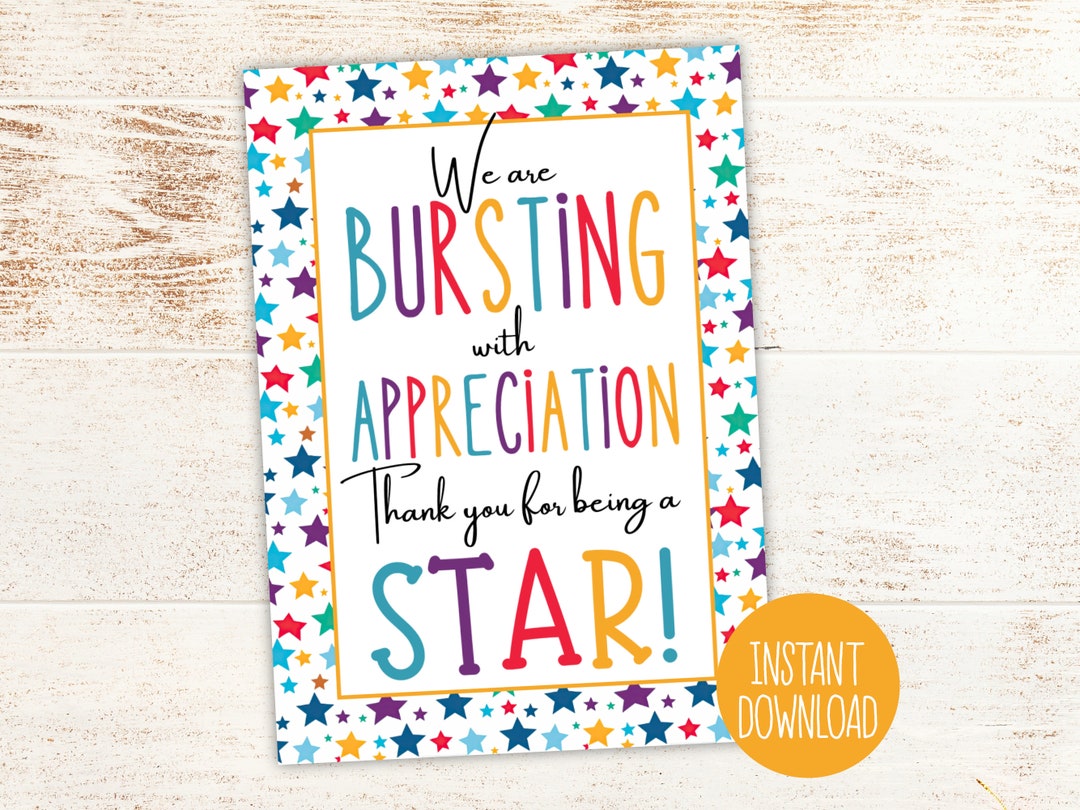 Appreciation Gift Tag Printable, Thank You Staff Teammate Office ...