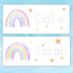 Classroom Name Tags Template Rainbow | Editable | Printable | Classroom ...