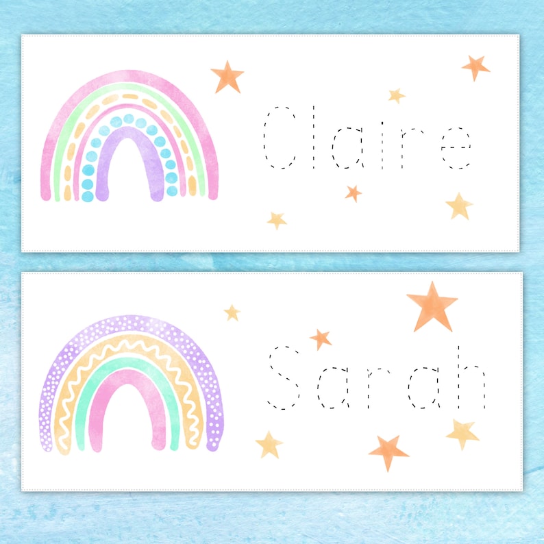 Classroom Name Tags Template Rainbow | Editable | Printable | Classroom ...