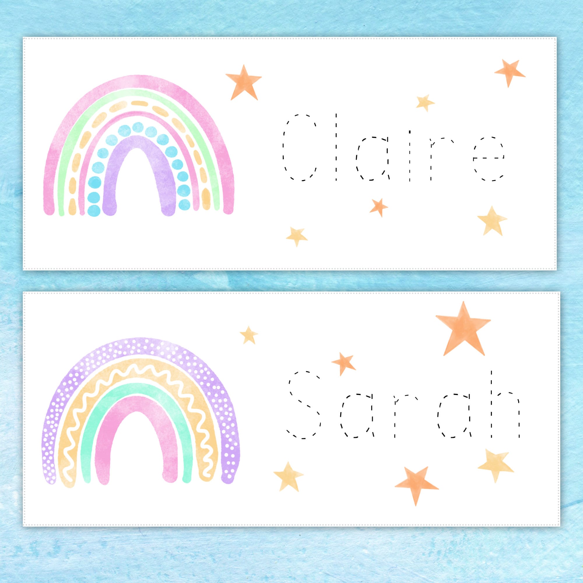 Classroom Name Tags Template Rainbow | Editable | Printable | Classroom ...